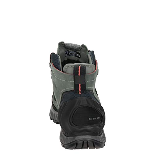 ECCO Men's Exohike High Gore-TEX Waterproof Hiking Boot, Black/Lake Nubuck, 12-12.5
