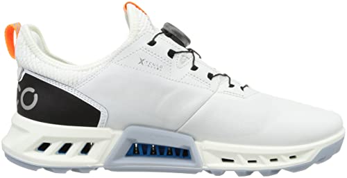 ECCO Men's Biom C4 BOA Gore-TEX Waterproof Golf Shoe, White, 10-10.5