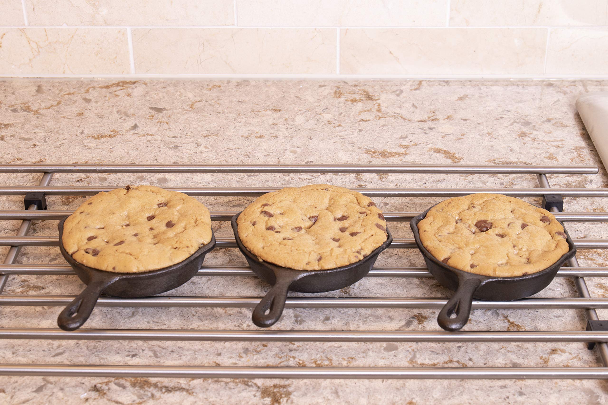 Heavy Duty Pre Seasoned Mini Cast Iron Skillet Set of 3, Oven Safe Cooker, Black