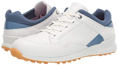 ECCO Women's Street Retro Hydromax Golf Shoe, White, 11-11.5