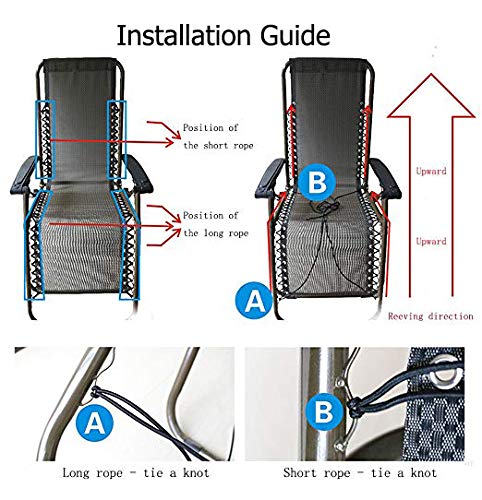 SunnyZoo Professional Replacement Cords for Zero Gravity Recliner Repair Tool for Lounge Chair(Brown-8Cords)
