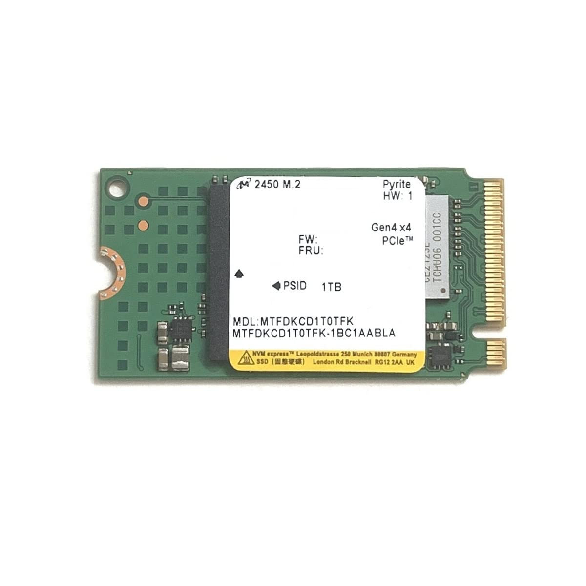 Micron SSD 1TB M.2 2242 42mm NVMe PCIe 4.0 MTFDKCD1T0TFK 2450 Series Solid State Drive for Lenovo Dell HP Laptop Ultrabook
