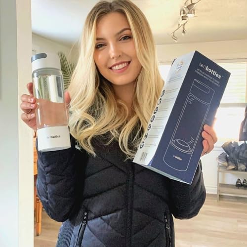 ionBottlesĀ® - Pro Model Rechargeable Portable Glass Hydrogen Water Generator Bottle up to 3000 PPB with PEM and SPE Technology Balanced Perfectly Balanced pH Water Ionizer
