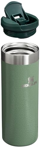 Stanley AeroLight Transit Bottle, Vacuum Insulated Tumbler for Coffee, Tea and Drinks with Ultra-Light Stainless Steel, 16 Oz, Hammertone Green