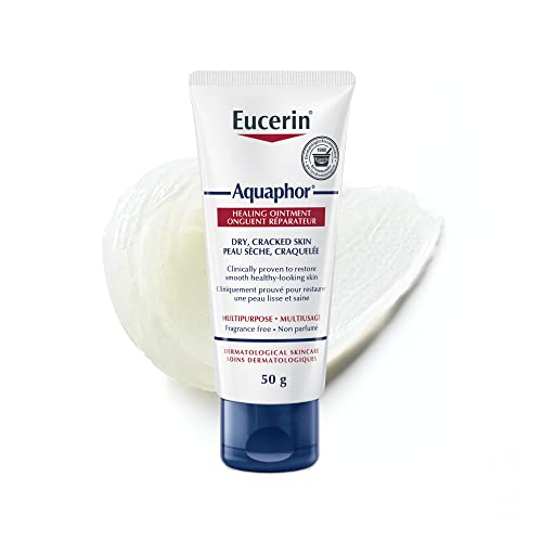 EUCERIN Aquaphor Multipurpose Healing Ointment for Extremely Dry, Cracked Skin (50g), Moisturizing Ointment and Hand Cream for Use After Hand Sanitizer or Hand Soap