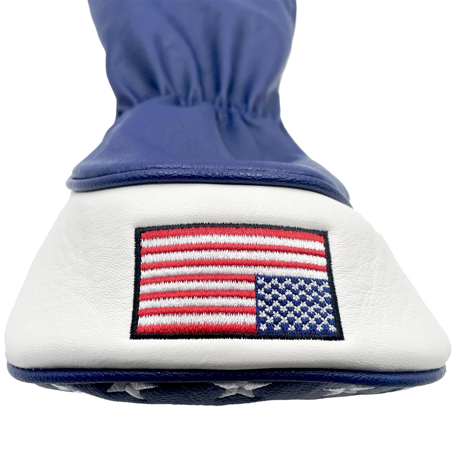 Gbourly Golf Club USA Stars and Stripes Flag Patriotic Driver Cover PU Leather Headcover