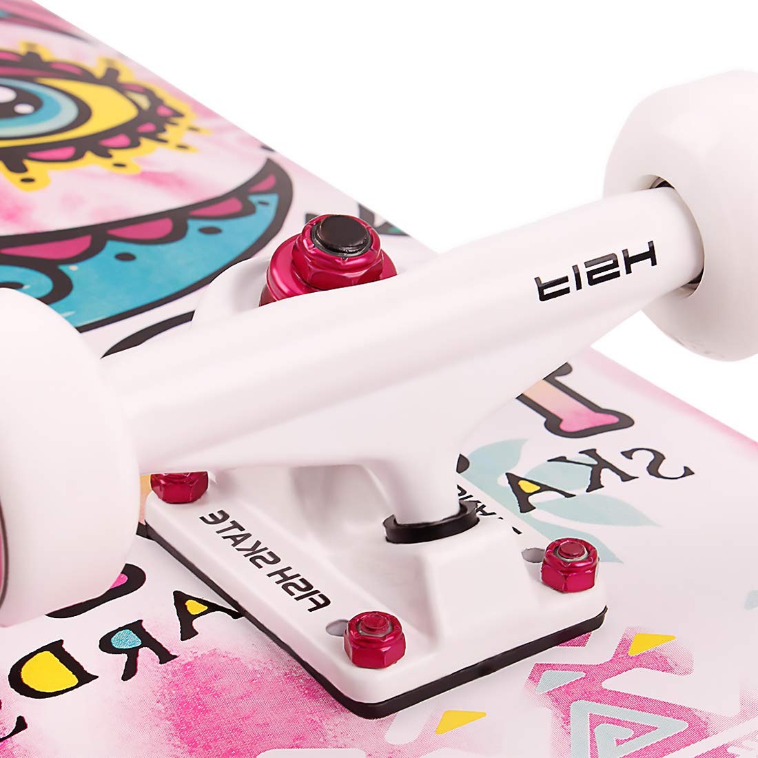 FISH SKATEBOARDS Skateboards Complete 22 Inch Mini Cruiser Retro Skateboard for Kids Boys Girls Youths Beginners, Assorted Styles