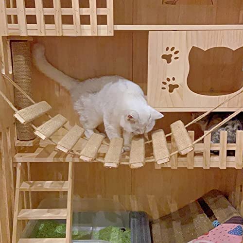 MGWYE Cat Rope Bridge Rope Ladder Cat Toy Cat Climbing Ladder Cat Climbing Frame Rope Ladder Cat Accessories