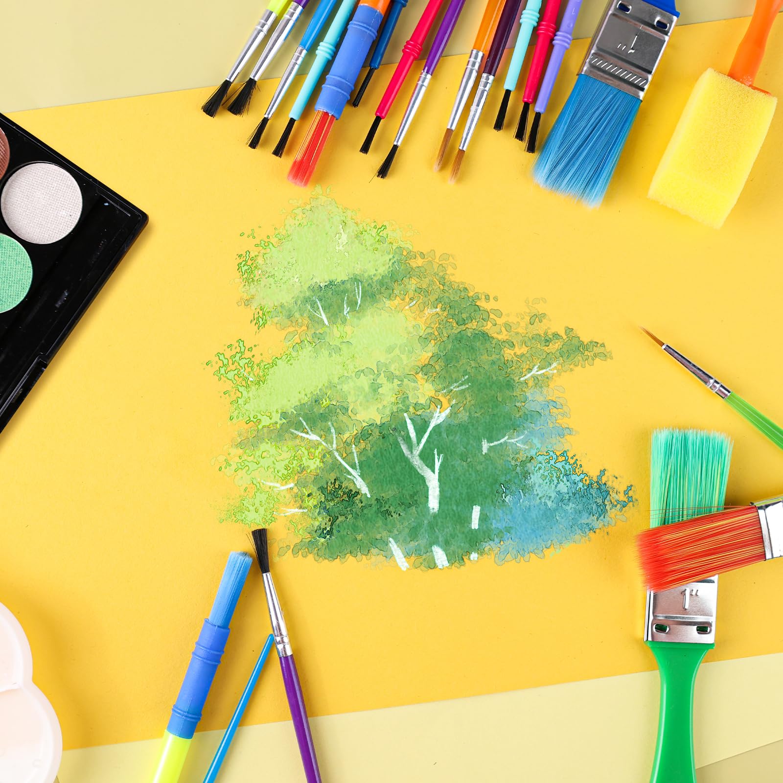 MCPINKY 40PCS Paint Brushes for Kids, Toddler Paintbrushes All Purpose Paint Brushes for Washable Paint Acrylic Paint