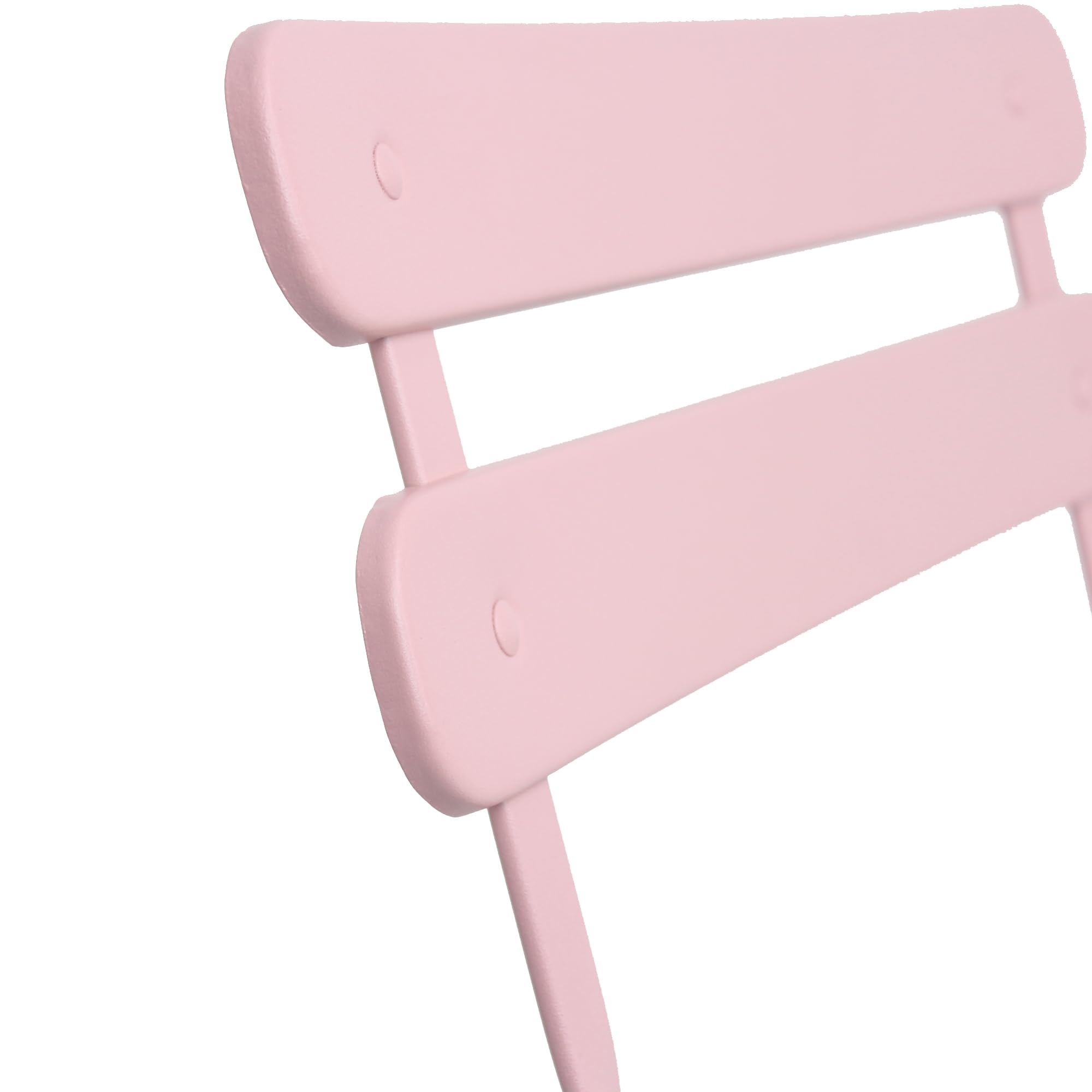 LUMISOL 3 Piece Folding Patio Bistro Set, Premium Steel Patio Furniture Sets, Foldable Patio Table and Chairs Set with Removable Cushions for Patio, Backyard, Balcony, Poolside, Pink