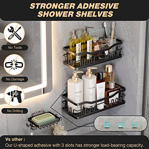 RTOGM 3pcs Replacement Adhesives Shower Shelves, Asin: B0BD52JVP2, 2pcs Long Adhesive for Shower Shelves & 1pc Short Adhesive for Soap Holder