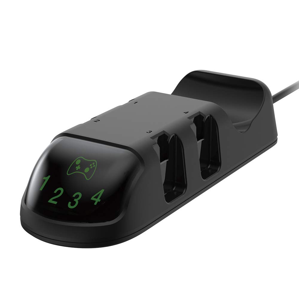 ECHZOVE Charger Station for Switch, Charging Dock Compatible with Switch Joy-con and Pro Controller with Charging Indicator and Type C Charging Cable