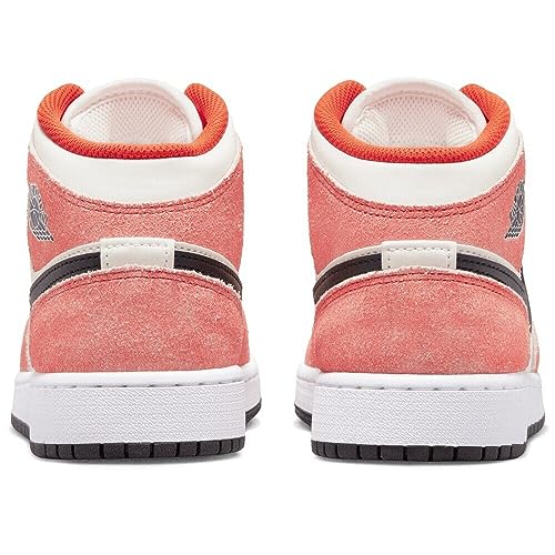 Nike Air Jordan 1 Mid Grade School Team Orange/Black-Sail-White DV1336-800 6.5Y