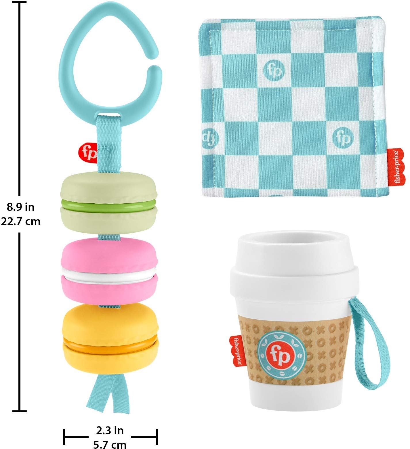 Fisher-Price Baby Bakery Treats Gift Set, 3 Food-Themed Baby Toys and teether for Infants Ages 3 Months and up
