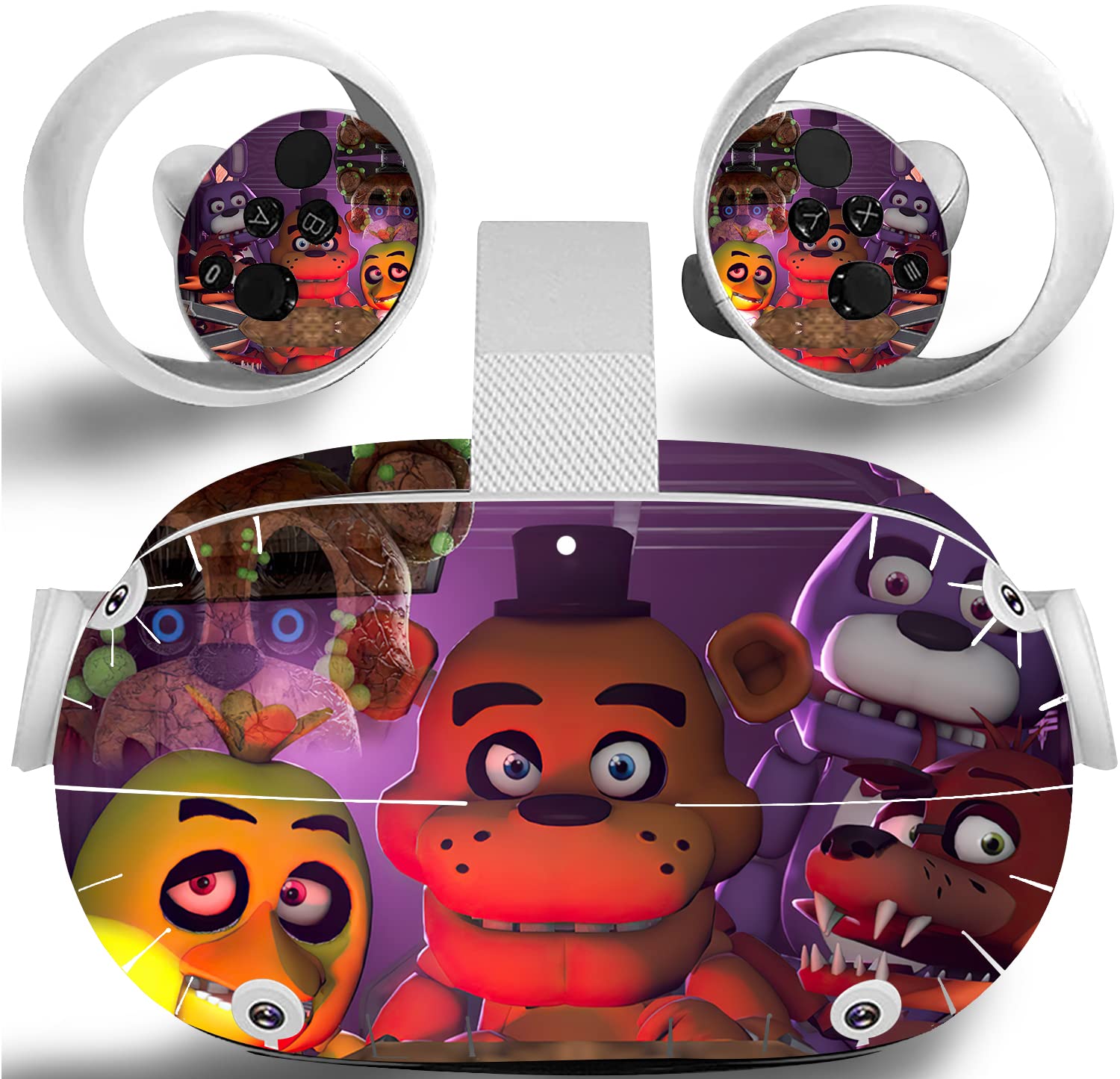 Freddy in Space 2- Stickers Skin for Oculus Quest 2, Oculus Quest 2 VR Headset & Controller, Oculus Quest 2 Stickers, Cute Sticker Protection Accessories