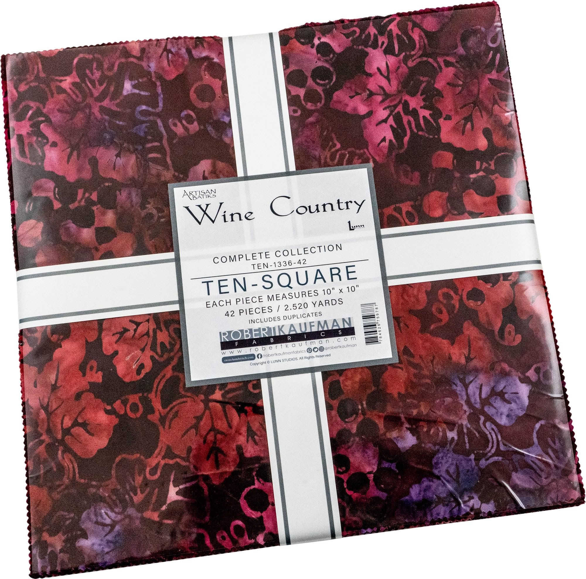 Lunn Studios Artisan Batiks Wine Country 42 10-inch Squares Layer Cake Robert Kaufman TEN-1336-42