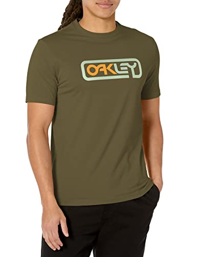 Oakley Unisex Adult Locked in B1b Tee T-Shirt, New Dark Brush/New Jade, X-Large US