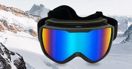 Feilx Ski Goggles, Ski Goggles with Ventilation Holes & Adjustable Elastic Band, Snow Goggles Anti-Fog Snowboarding Goggles for Men Women (Color : B)