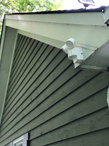 IQ America LB1403WH Battery Powered Indoor Outdoor Weatherproof LED Motion Security Motion Floodlight, 280 lumens, Wall & Eave Mount Pivots & Rotates, Sheds Yard Garage Stairways Decks Piers RV