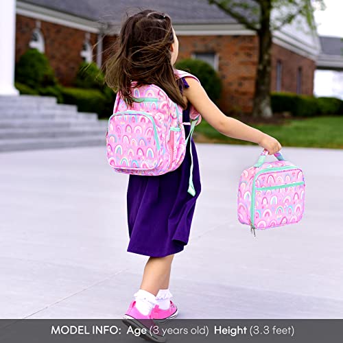 mibasies Back to School Set, Toddler Backpack, Lunch Box Preschool Kindergarten for Girls