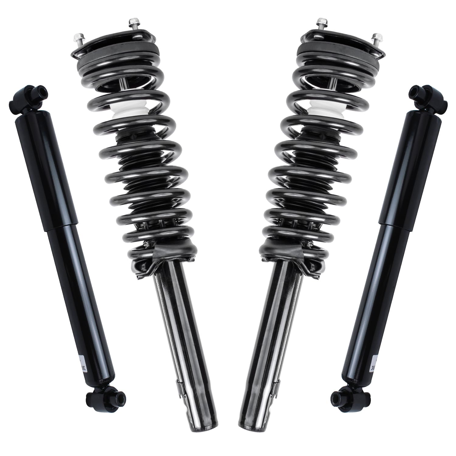 Detroit Axle - Struts Shocks for 2.5L 2010 2011 2012 Ford Fusion 10 11 Mercury Milan Complete 2 Front Struts with Coil Spring 2 Rear Shock Absorbers Replacement Ready Struts Assembly