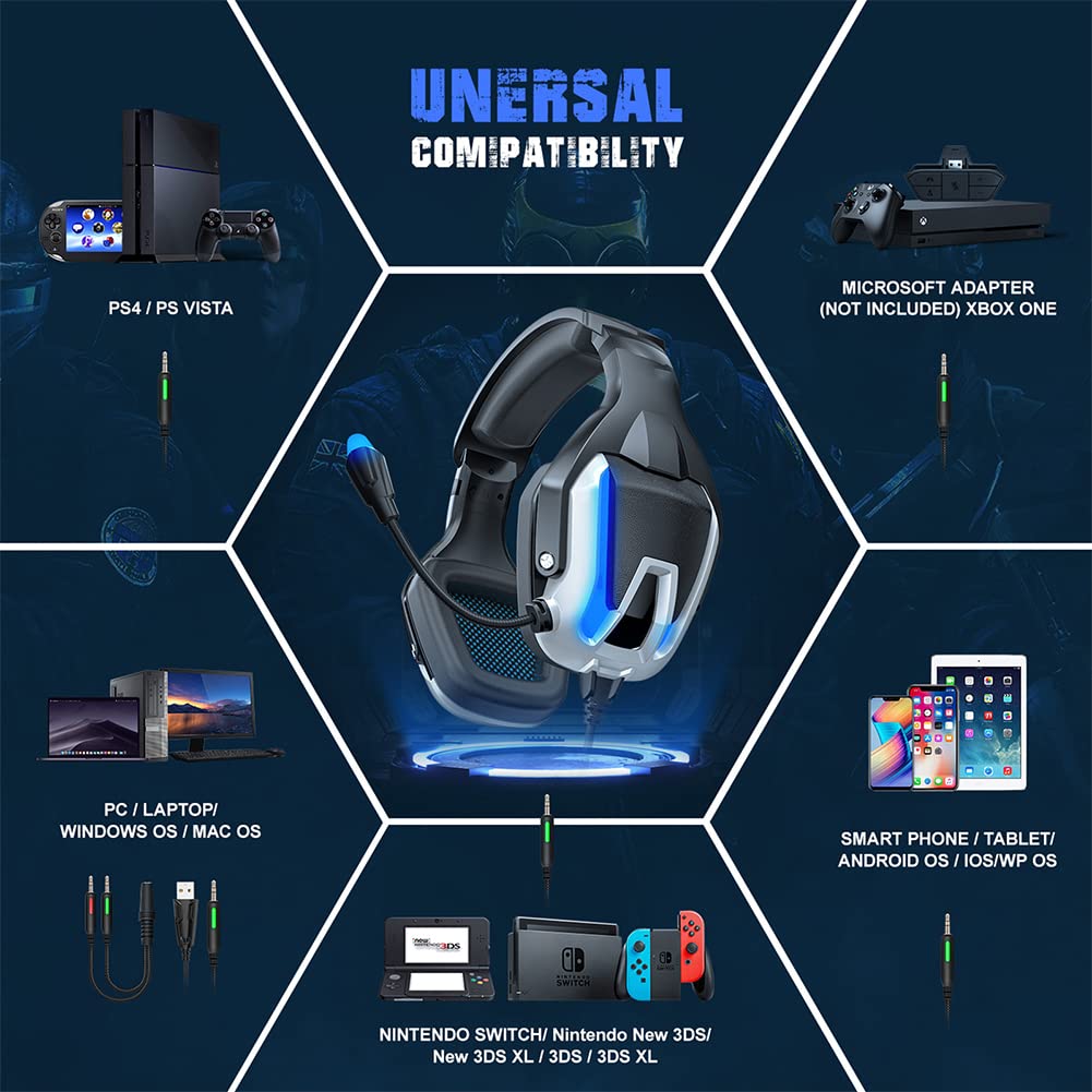 FEIYING Gaming Headset PC Gaming Headphones with Microphone Headset Over-Ear Noise Cancelling