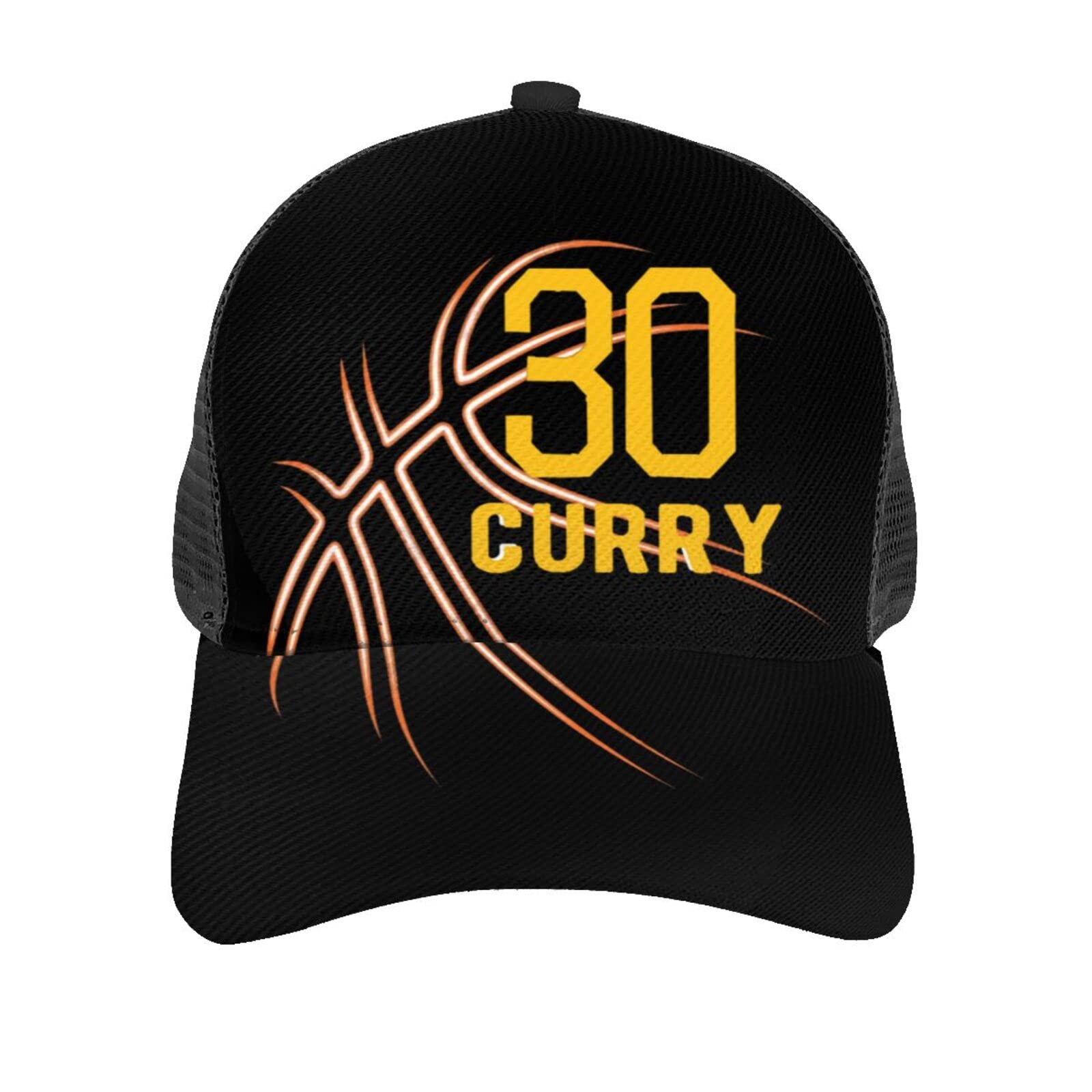 Elehuv Basketball Curry Adult Trucker Hats for Men Women, Adjustable Baseball Cap, Fitted Snapback Hat Dad Hat Golf Hat Black