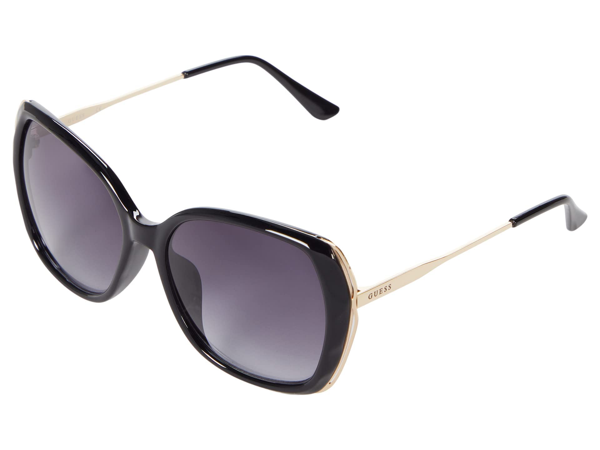 GUESS 57 mm GF0396 Shiny Black/Gradient Smoke One Size