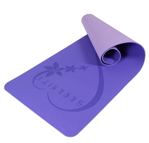 Eco-Friendly TPE Yoga Mats Fitness Gym 8 mm Thick Exercise Gym Mat Non Slip (Orange)