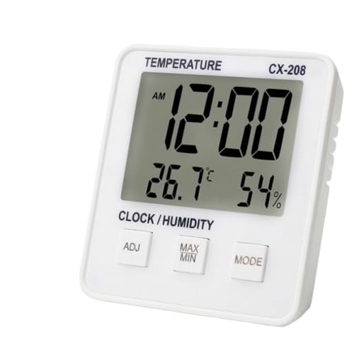 LNYHLXS Indoor Temperature and Humidity Meter Home Hygrometer Alarm Clock Chimes The Whole Time
