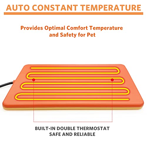 MARUNDA Small Animal Heating pad, Rabbit Heater Auto Constant Temperature,Cat, Dogs, Chicken Coop Heaters