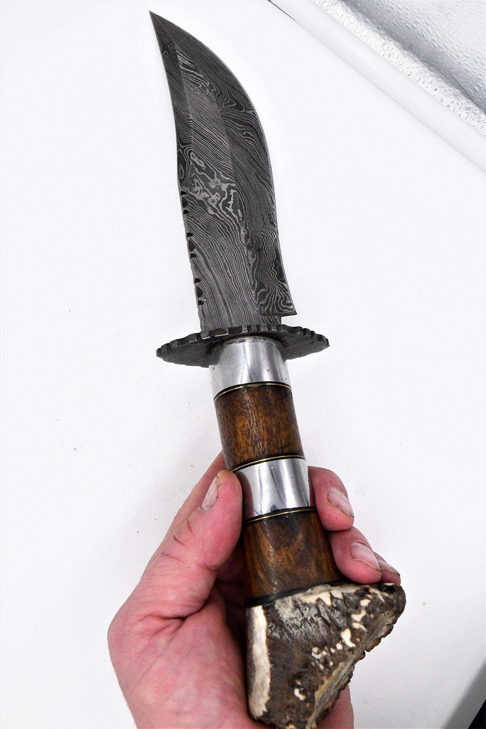 DKC-822 HOGWART Bowie Damascus Steel Hunting Knife 13.5" Long 7.5" Blade 19oz
