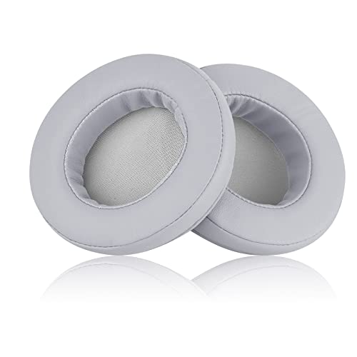 JECOBB Replacement Ear Cushion Cover with Protein Leather & Memory Foam for Razer Kraken X, Kraken X Ultralight, Kraken X Lite Headphone ONLY β Oval ( Grey )