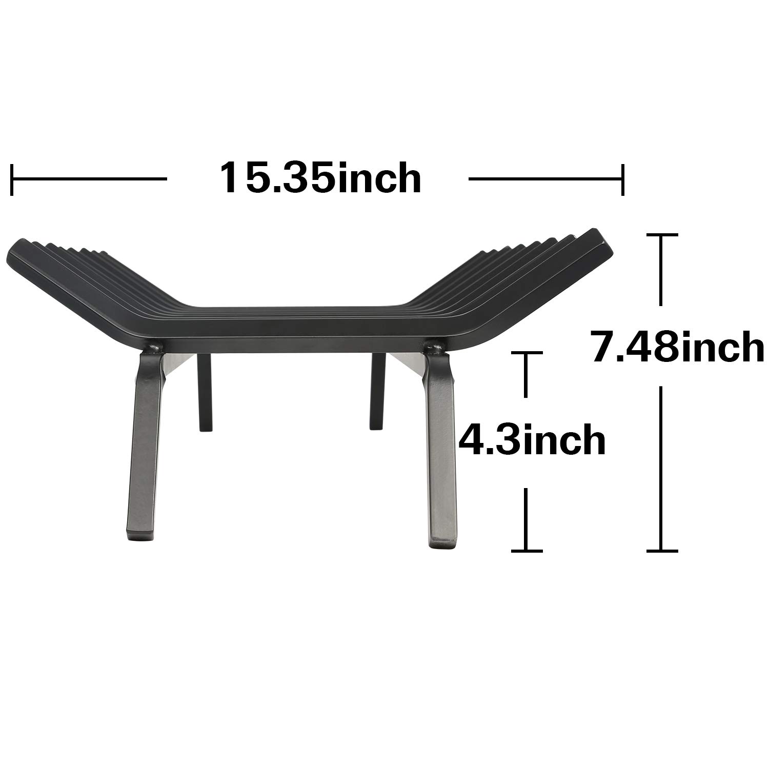 hykolity 30 in. Fireplace Log Grate, Heavy Duty Solid Steel Firewood Burning Rack 4/5" Bar Fire Grates