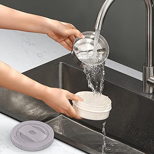 Runkrin Insulated Food Jar 64oz for Hot Food 6 Hours, 3 Tiers Leak-Proof Stackable Thermal Lunch Box Containers, Stainless Steel Vacuum Soup Storage for Men Women