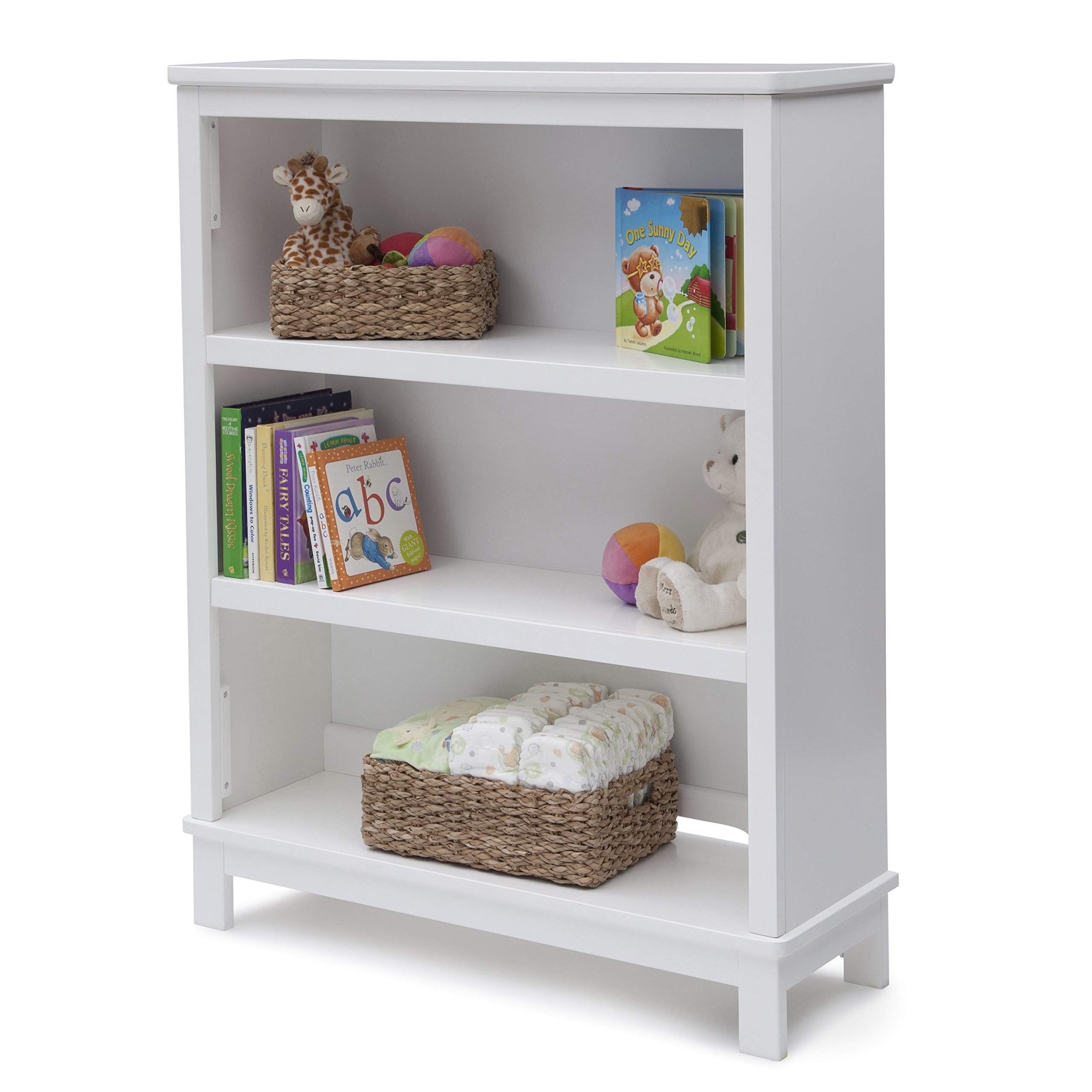 Delta Children Epic Bookcase for Books and Toys, Greenguard Gold Certified, White