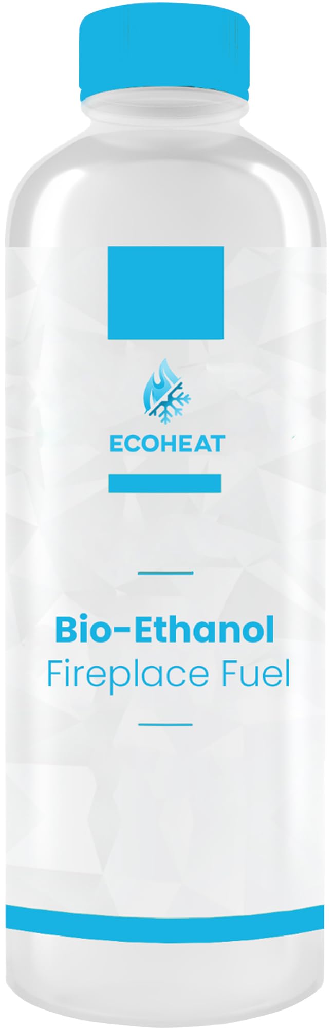 EcoHeat Bio-Ethanol Fireplace Fuel - Clean-Burning, Smokeless, and Versatile - Ideal for Ventless Fireplaces, Tabletop Fire Pits - 1 Liter