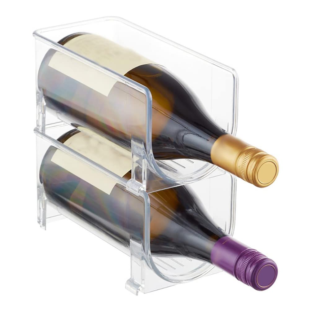 Hemoton 2pcs Drawer Wine Rack Stackable Beverage Dispenser Water Bottle Holder Bin Refrigerator Soda Can Organizer Pantry Freezers Beer Wine Tray Desk Tray Cupboard The Pet Food