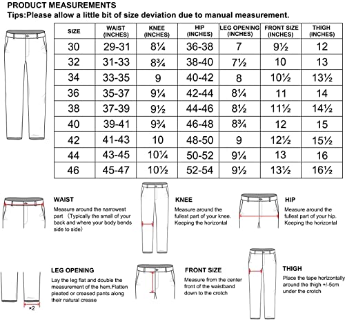 YUCENFU Mens Straight Fit Stretch Casual Pants Elastic Waist Casual Pants for Men(WZHS30L40W) Black