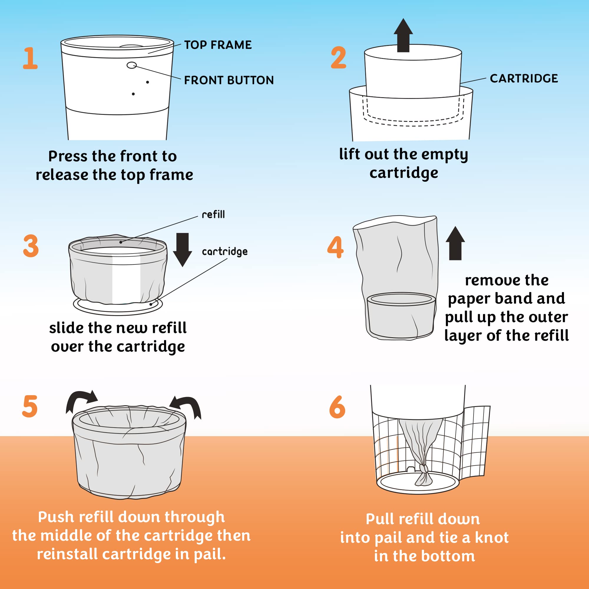 Diaper Pail Refills Compatible with Dekor PLUS Diaper Pail 4 Refill Bags Holds 2320 Diapers β Strong, Durable Baby Powder Scented Refills Bags