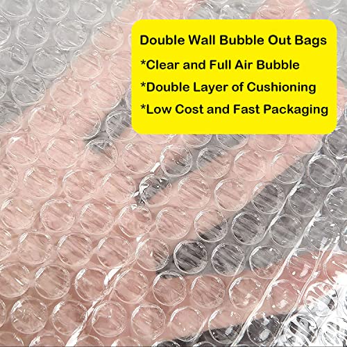 EPHECH 20PCS Self-Seal Bubble Out Bag Pouches, 12" x 16" Clear Bubble Cushioning Wrap Bag, Double Wall Shockproof Bubble Pouches Bag Protective Storage Bag for Moving, Shipping, Packing and Storage