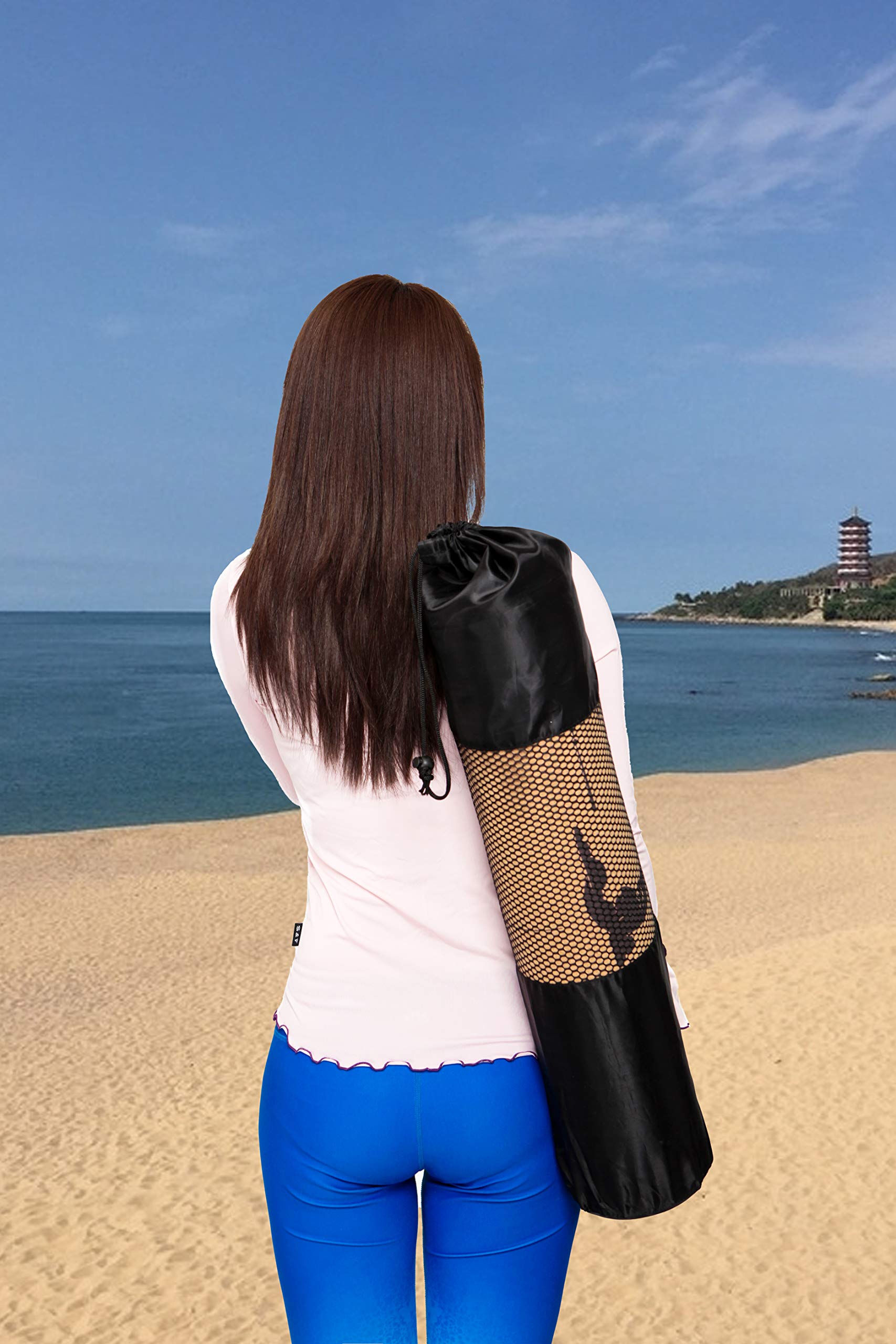 EKE Cork Yoga Mat with Invisible Alignment Lines- Non-Slip Sweatproof Surface - 100% Recycleable Materials - Eco Friendly - Made of Cork & TPE - Ideal for Hot Yoga