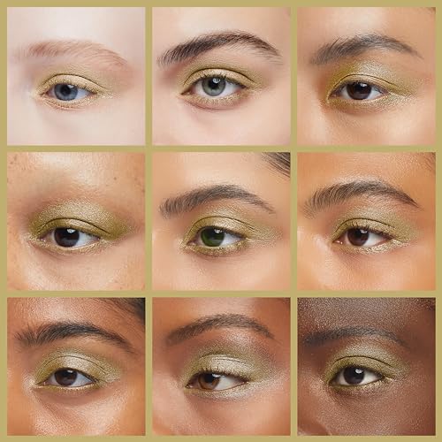 LUXAZA Cream Single Eyeshadow Stick with Blending Brush, Hypoallergenic Eye Shadow Stick Makeup, Pro Waterproof & Long Lasting Eye Brightener Stick,Eyeshadow Pencil Crayon Shimmer #101