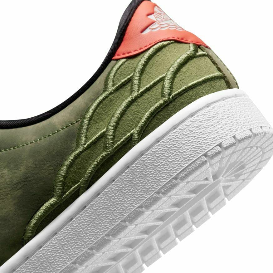 Nike Men's Air Jordan, Oil Green/Black-chile Red-whit, 12