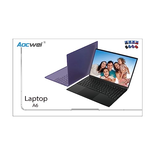 Ruzava/Aocwei 16" Laptop 12+512GB Celeron Intel N5095 (Up to 2.9Ghz) 4-Core Win 11 PC with Cooling Fan 1920 * 1200 2K Screen Dual WiFi Support 2.5" HDD 1TB SSD Expand for Game Work Study-Purple