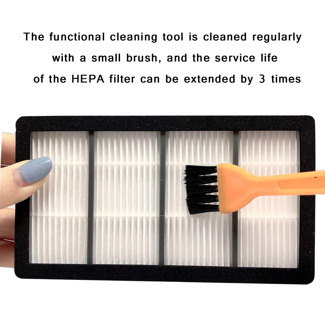 DLD Replacement Parts Compatible with for iRobot Roomba s9 (9150) s9+ s9 Plus (9550) S Series Wi-Fi Robot Vacuum Cleaner (1 Set of Multi-Surface Rubber Brushes +4 Filters + 4 Side Brushes)
