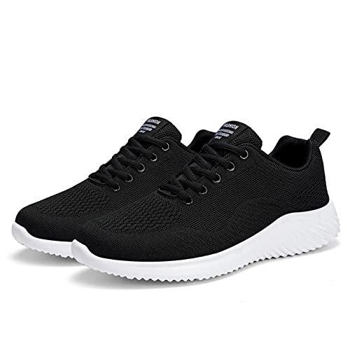 FASDNENDYS Fashion Men Mesh Mountaineering Casual Sport Shoes Lace Up Solid Color Running Mens Sneaker Socks Low Cut White