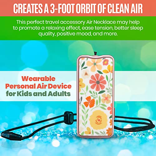 Portable Air Purifier Necklace - Rechargeable and Wearable Personal Air Device for Kids and Adults - Negative Ion Generator, Portable & Travel Size