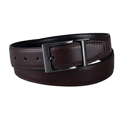 Dickies Men's Two-in-One Reversible Belt, Black/Brown Casual, Medium (34-36)
