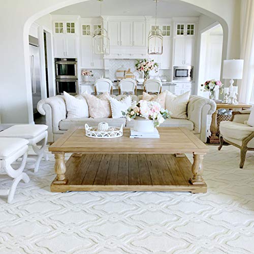 My Texas House by Orian Indoor/Outdoor Cotton Blossom Area Rug, 9' x 13', Natural